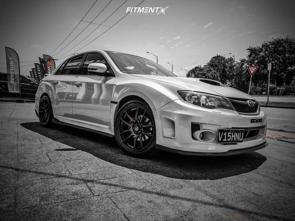 2013 Subaru WRX Limited with 18x8.5 Lenso Project D Spec E and Michelin ...