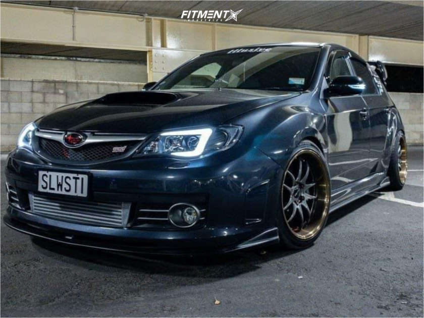 2008 Subaru WRX STI Base with 18x9.5 Work Emotion Cr 2p and Firestone ...