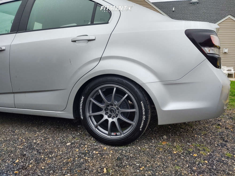 2017 Chevrolet Sonic LS with 17x7.5 Big Bang Bsp55 and Hankook 205x50 ...