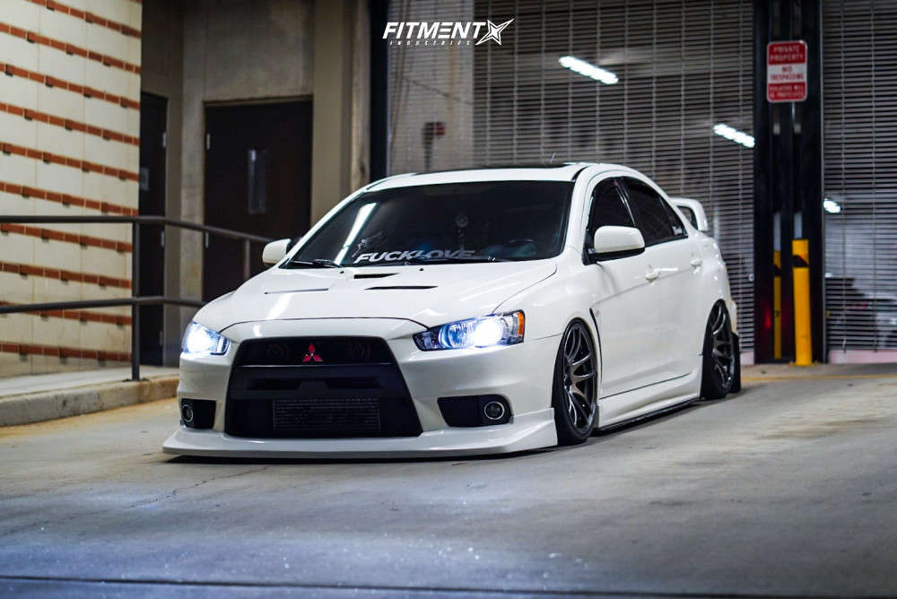 2014 Mitsubishi Lancer Evolution GSR with 18x10.5 ESR Sr08 and Goodyear ...