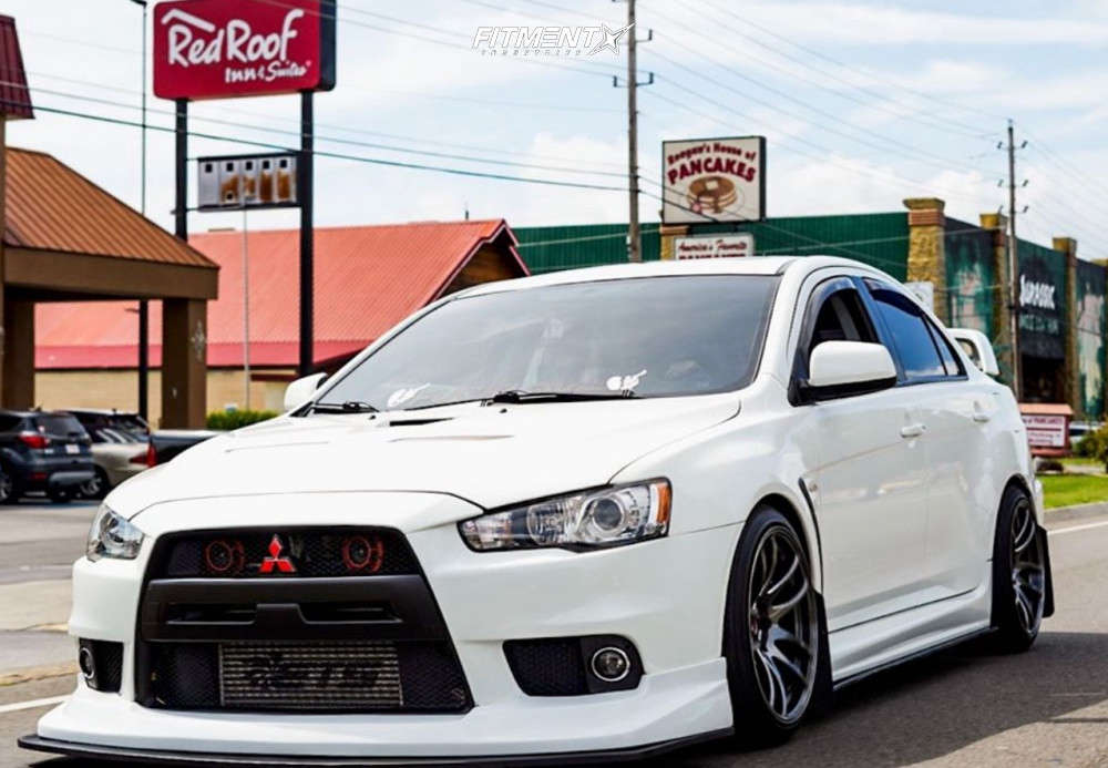 2014 Mitsubishi Lancer Evolution GSR with 18x10.5 ESR Sr08 and Goodyear ...