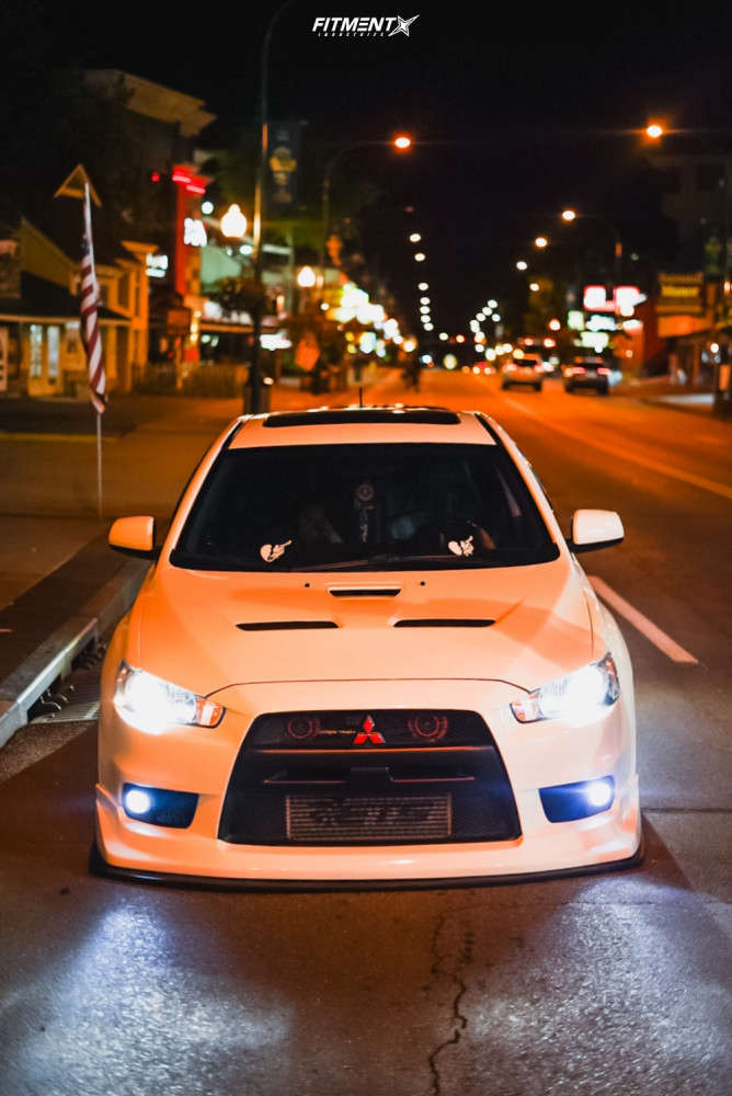 2014 Mitsubishi Lancer Evolution GSR with 18x10.5 ESR Sr08 and Goodyear ...