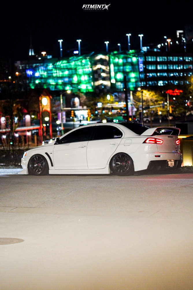 2014 Mitsubishi Lancer Evolution GSR with 18x10.5 ESR Sr08 and Goodyear ...