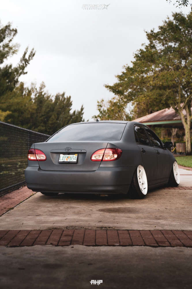 2003 Toyota Corolla LE with 18x9.5 ESR Sr07 and Landsail 215x35 on Air ...
