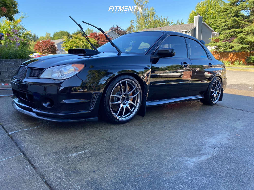 2007 Subaru WRX STI Base with 18x8.5 Work Emotion Cr Kiwami and ...