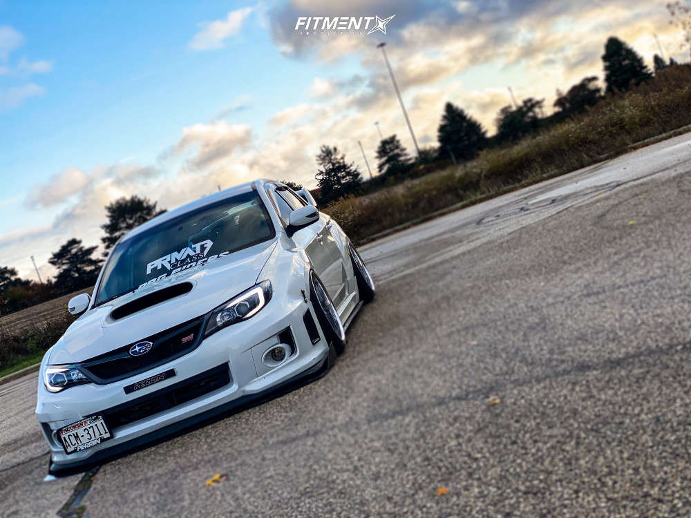 2012 Subaru WRX STI Base with 18x10 Work VS KF and Federal 225x40 on ...