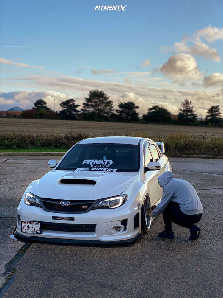 2012 Subaru WRX STI Base with 18x10 Work VS KF and Federal 225x40 on ...