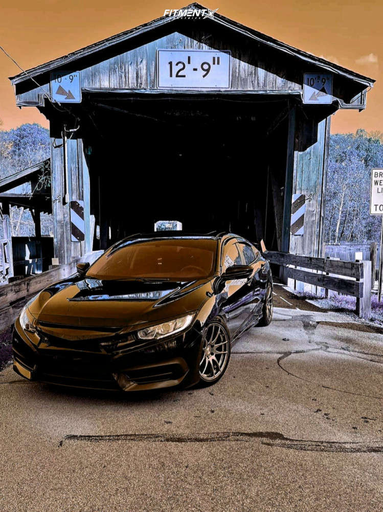 2016 Honda Civic EX with 18x8.5 AVID1 AV32 and Thunderer 225x45 on ...