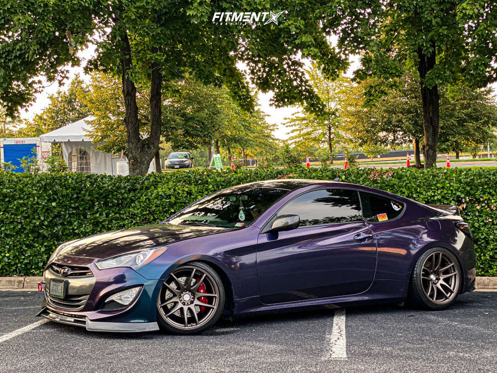 2013 Hyundai Genesis Coupe 3.8 R-Spec with 19x9.5 ESR Sr08 and Hankook ...