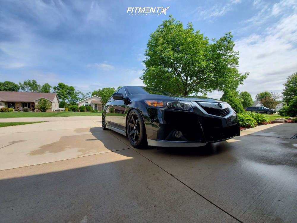 2010 Acura TSX Base with 18x8.5 AVID1 AV6 and Achilles 245x40 on Coilovers | 1339851 | Fitment ...