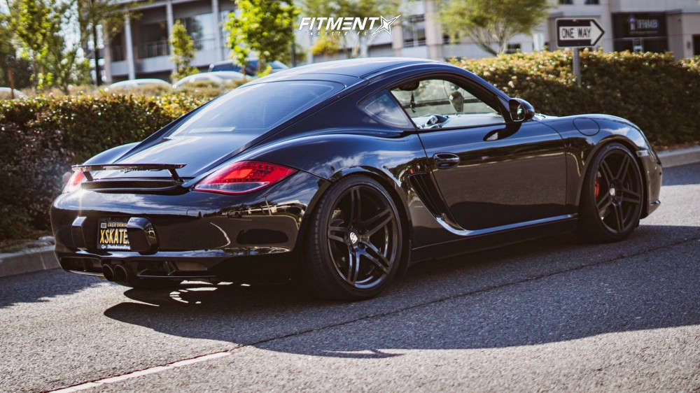 2010 Porsche Cayman S with 19x8.5 Roderick Rw5 and Bridgestone 235x35 ...