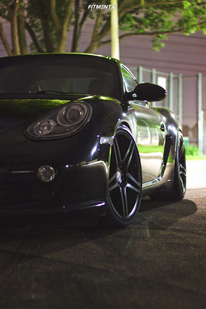 2010 Porsche Cayman S with 19x8.5 Roderick Rw5 and Bridgestone 235x35 ...