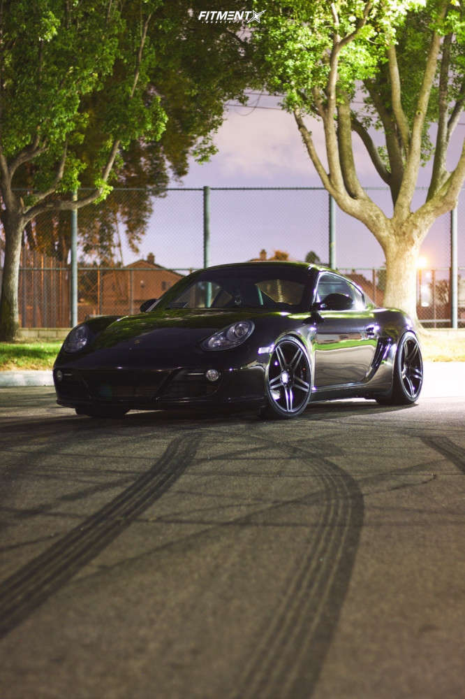 2010 Porsche Cayman S with 19x8.5 Roderick Rw5 and Bridgestone 235x35 ...