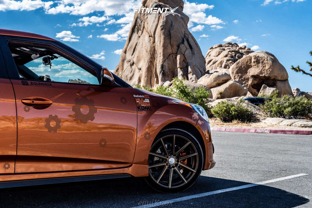 2016 Hyundai Veloster Turbo with 18x8.5 F1R F27 and Nitto 215x40 on ...