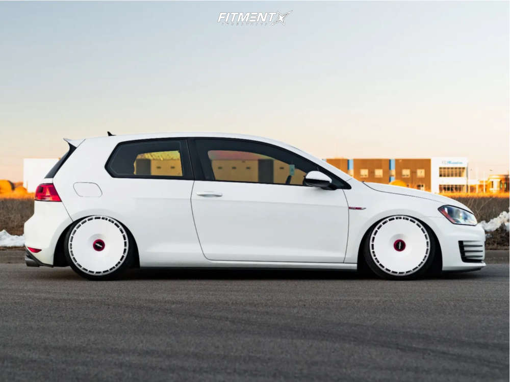 2016 Volkswagen GTI S with 19x8.5 Rotiform Rse and Nitto 215x35 on Air ...