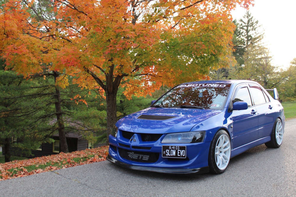 2003 Mitsubishi Lancer Evolution with 18x9.5 ESR SR08 and Federal ...