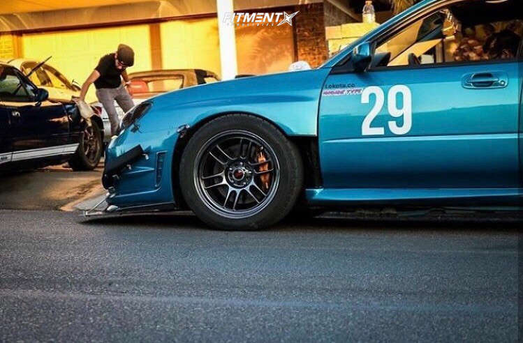 2007 Subaru Impreza WRX STI with 17x9.5 Enkei Rpf1 and Toyo Tires ...