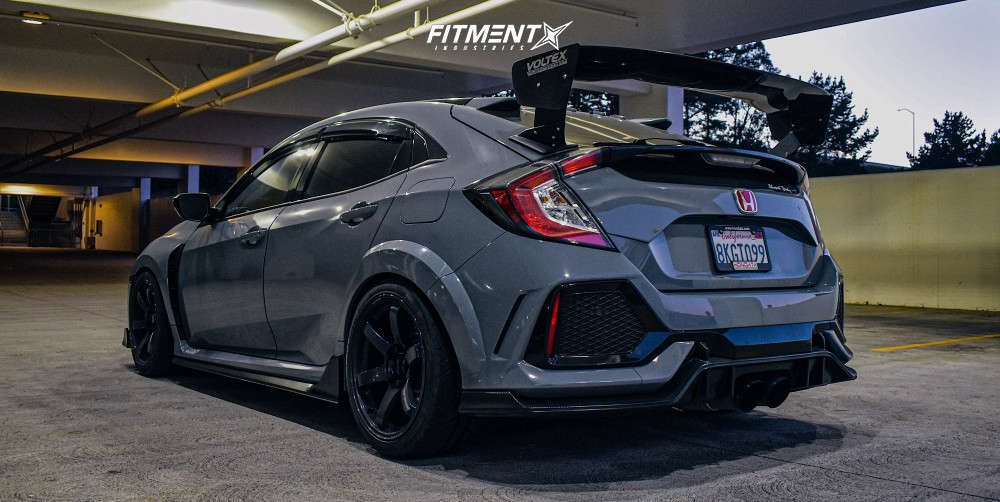 2019 Honda Civic Type R with 18x10 Volk Te37 Saga and Hankook 265x35 on ...
