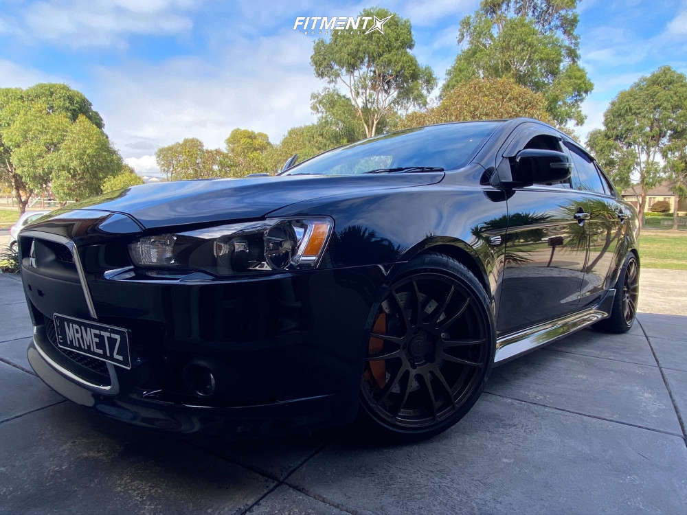 2015 Mitsubishi Lancer Ralliart with 18x9 Koya SF-03 and Pirelli 245x45 ...