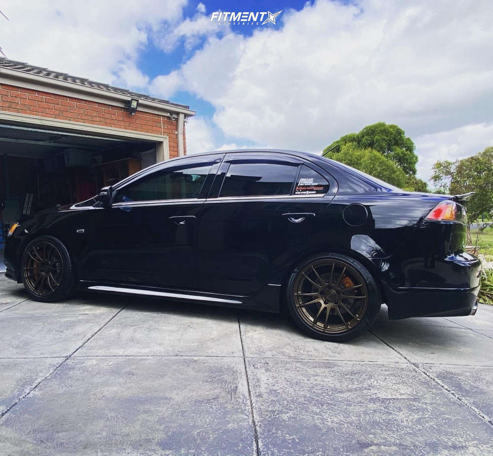 2015 Mitsubishi Lancer Ralliart with 18x9 Koya SF-03 and Pirelli 245x45 ...