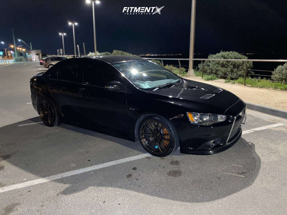 2015 Mitsubishi Lancer Ralliart with 18x9 Koya SF-03 and Pirelli 245x45 ...