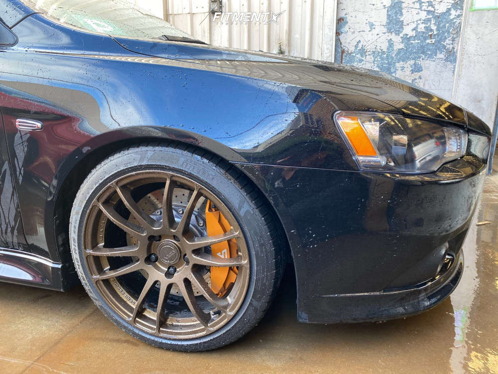 2015 Mitsubishi Lancer Ralliart with 18x9 Koya SF-03 and Pirelli 245x45 ...