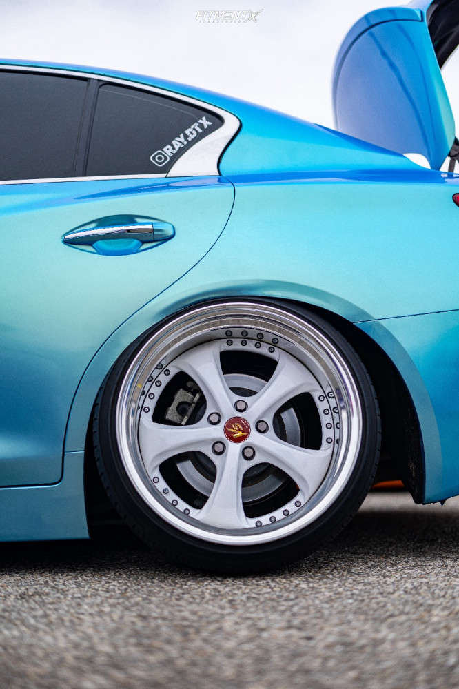 2014 INFINITI Q50 Premium with 19x10 Work VS KF and Ironman 235x35 on ...