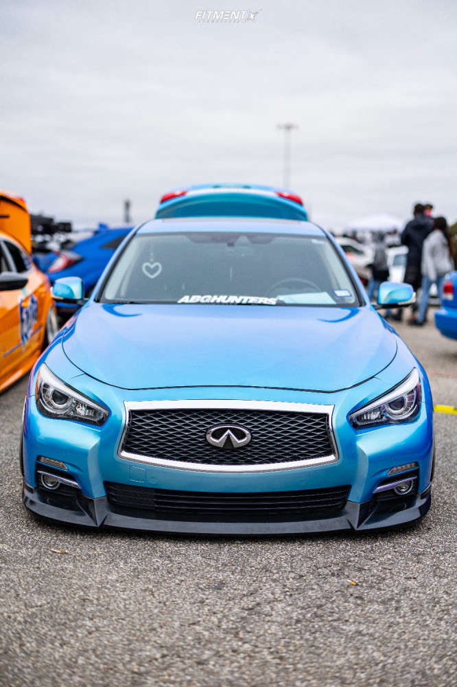 2014 INFINITI Q50 Premium with 19x10 Work VS KF and Ironman 235x35 on ...