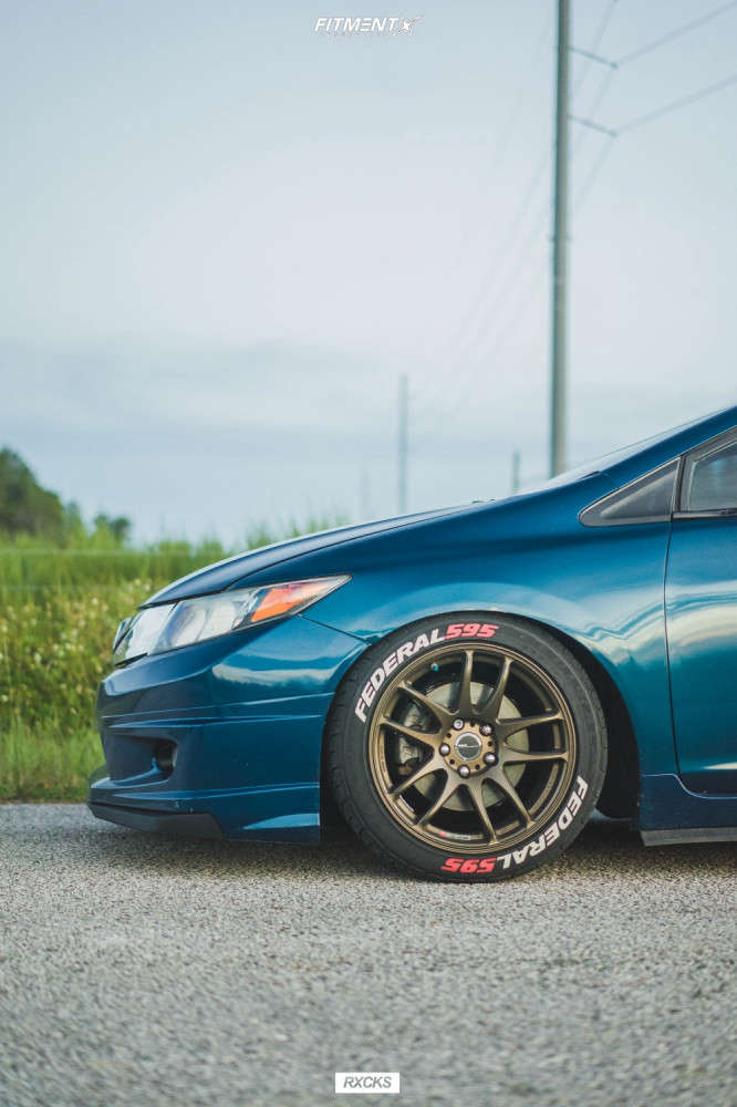 2012 Honda Civic Si with 17x9 Work Emotion Cr Kiwami and Federal 255x40 on Coilovers | 1377418 ...