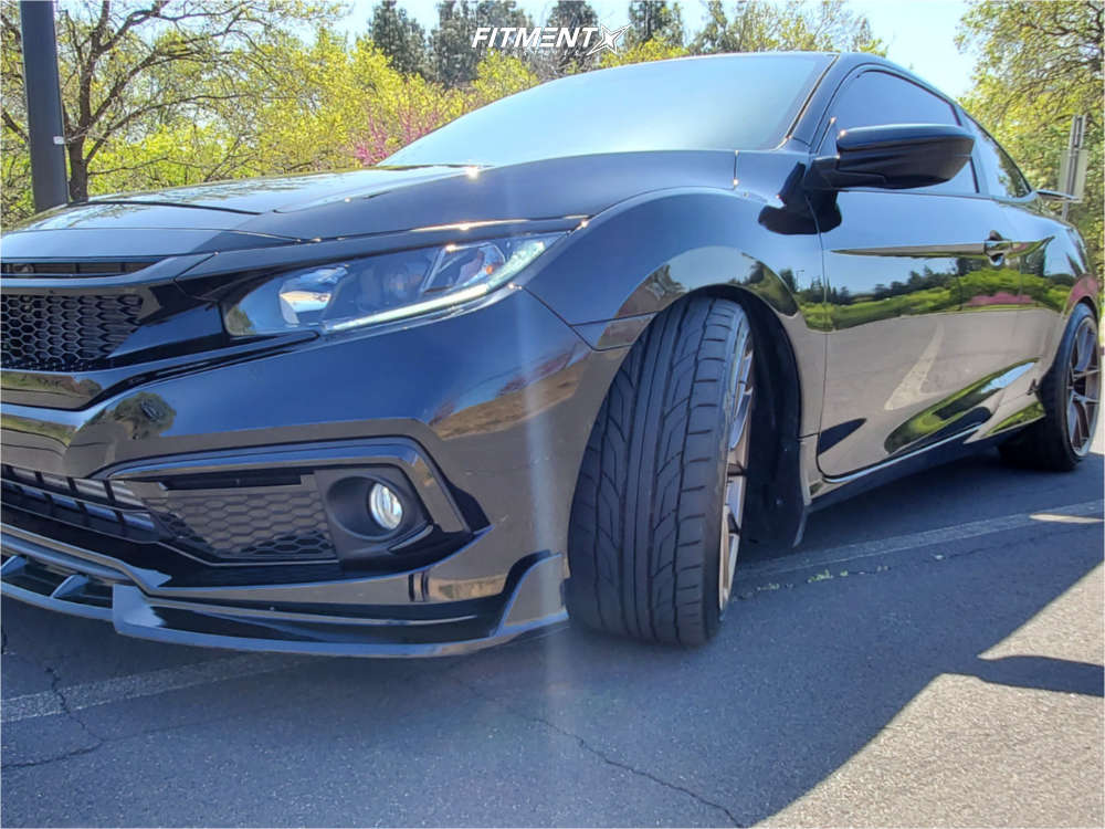 2020 Honda Civic EX with 19x9.5 ESR Rf2 and Nitto 245x35 on Lowering ...