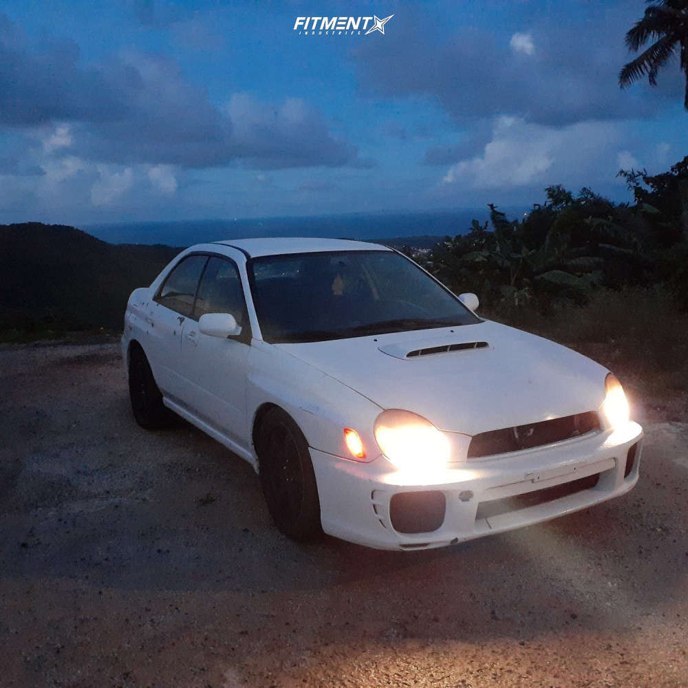 2002 Subaru Impreza WRX AWD 4dr Sedan (2.0L 4cyl Turbo 5M) with 18x8.5 ...