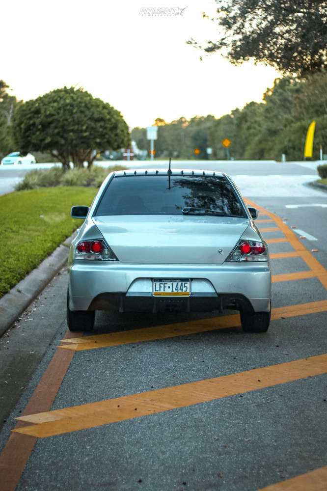 2003 Mitsubishi Lancer Evolution with 16x7 Rota Slipstreams and Hoosier ...
