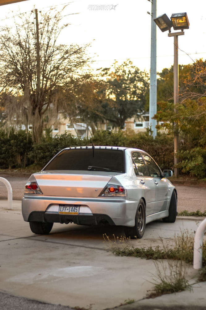 2003 Mitsubishi Lancer Evolution with 16x7 Rota Slipstreams and Hoosier ...
