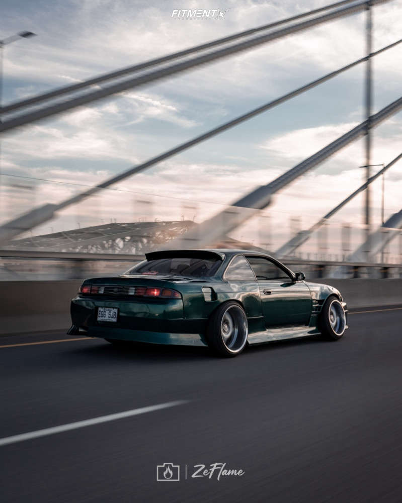 1995 Nissan 240SX Base with 18x10.5 Weds Shoki and Zestino 235x40 on ...