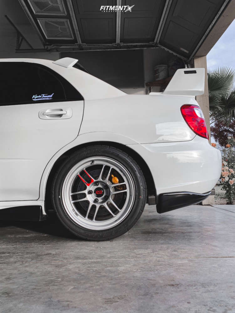 2006 Subaru Impreza WRX STI with 17x8.5 Enkei Rpf1 and Falken 255x40 on Lowering Springs ...