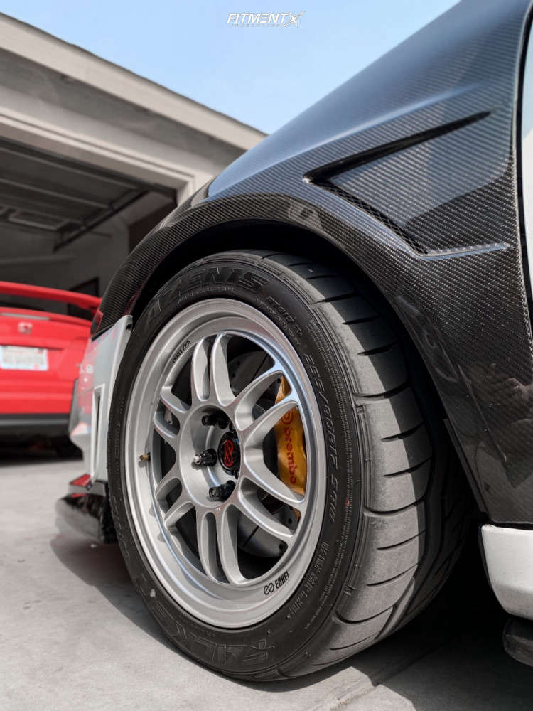 2006 Subaru Impreza WRX STI with 17x8.5 Enkei Rpf1 and Falken 255x40 on Lowering Springs ...