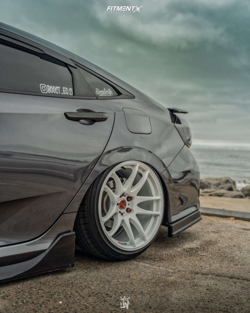 2019 Honda Civic Si with 18x9.5 Work Emotion Cr Kiwami and Lexani 215x40 on Air Suspension ...