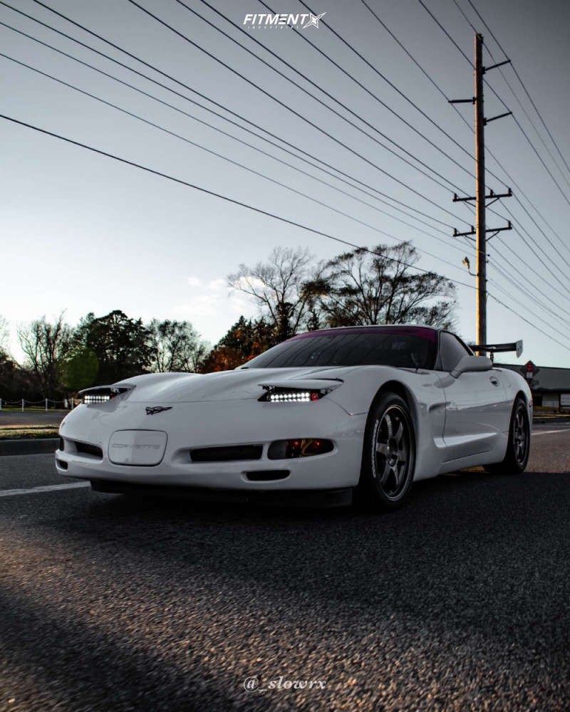 1999 Chevrolet Corvette Base with 18x9.5 Volk Te37 and Continental ...