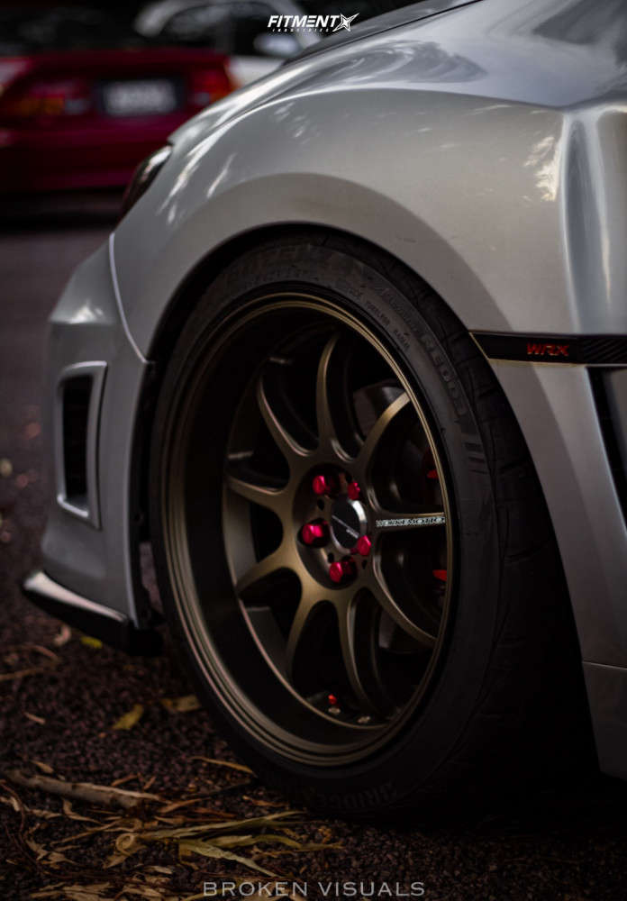 2011 Subaru WRX Base with 18x9.5 Work Emotion D9r and Bridgestone ...