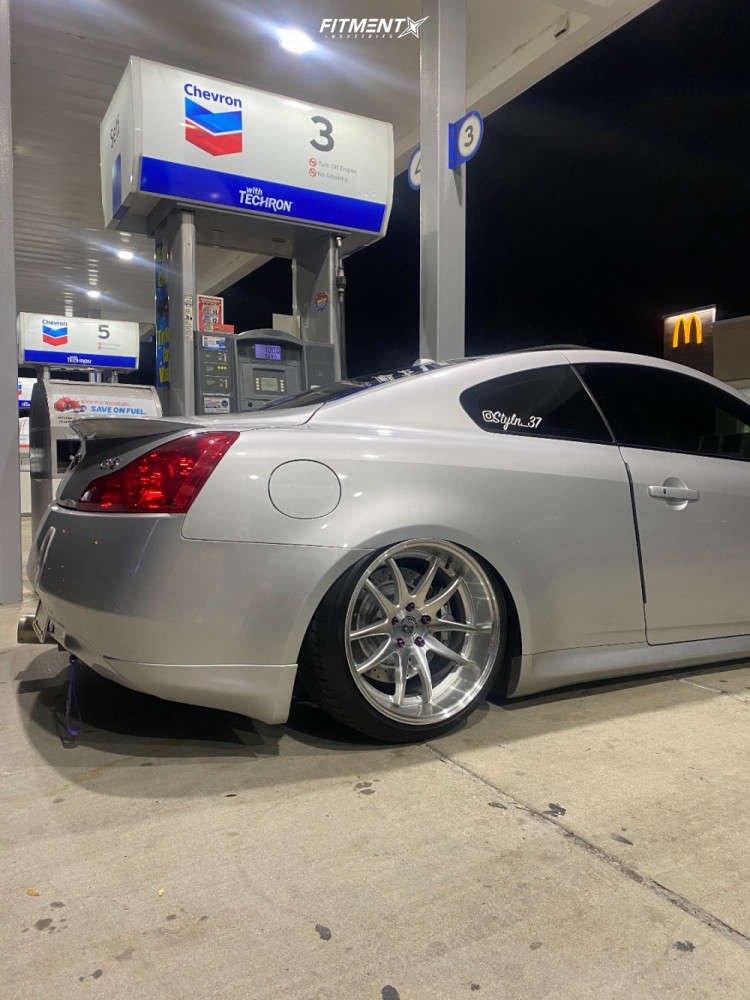 2008 INFINITI G37 Sport with 19x11 Aodhan Ds02 and Achilles 255x35 on ...