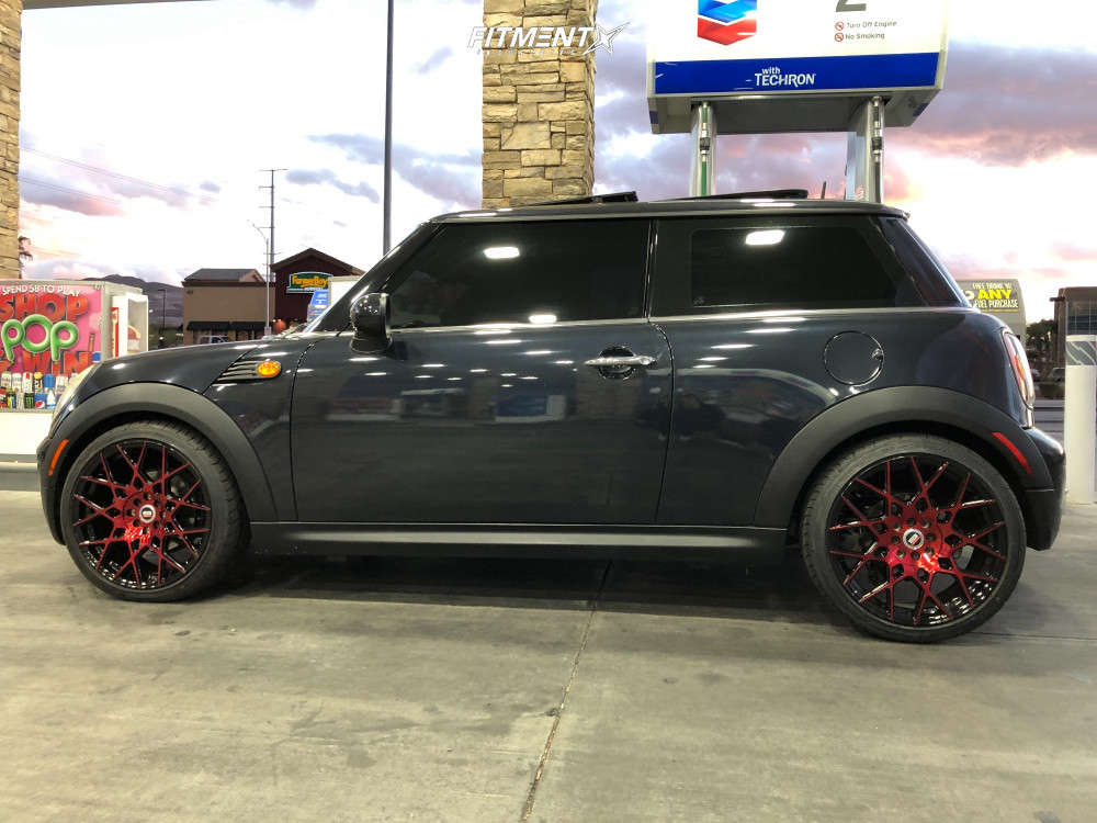 2009 Mini Cooper Base with 18x8 Spec-1 Sp-52 and Nitto 215x40 on Stock ...
