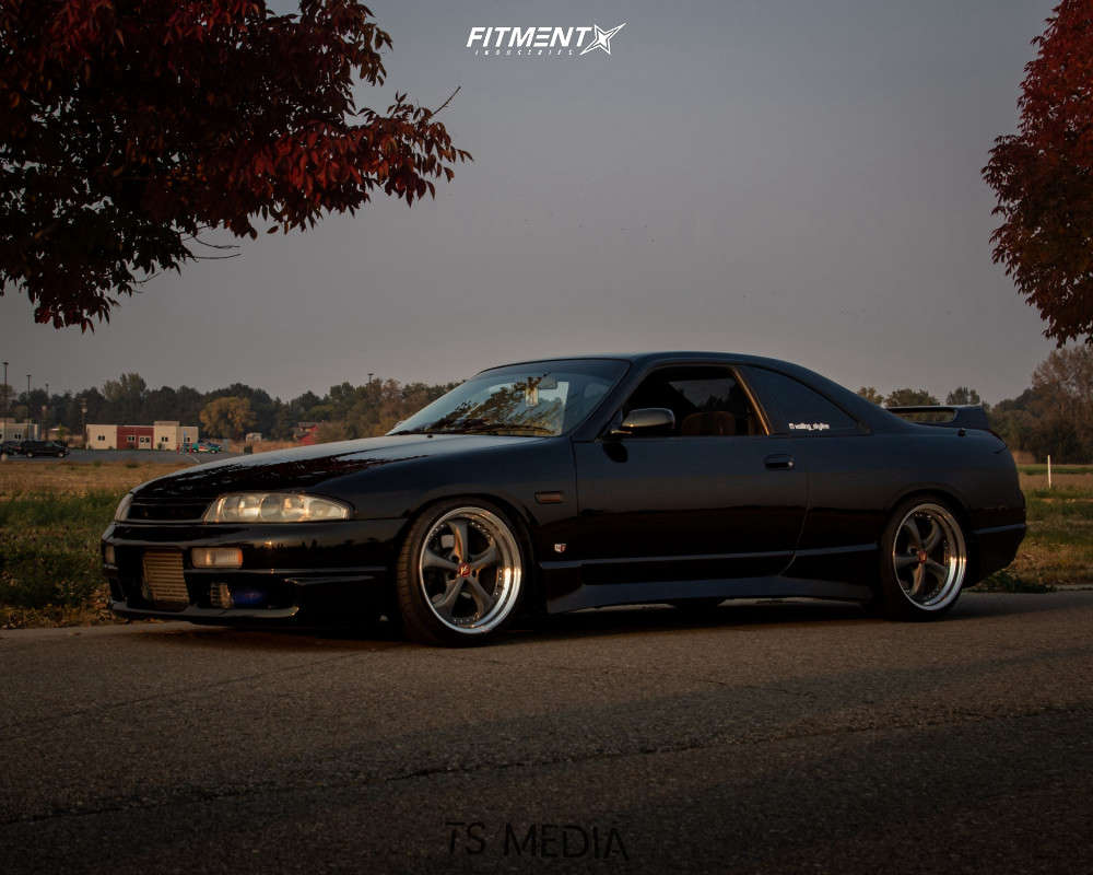 1993 Nissan Skyline R33 Base with 18x10 Work VS KF and Nankang 245x35 ...