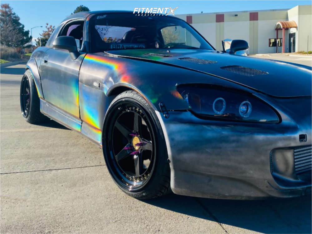 2002 Honda S2000 Base with 18x9.5 Aodhan Ds05 and Federal 225x35 on Air ...