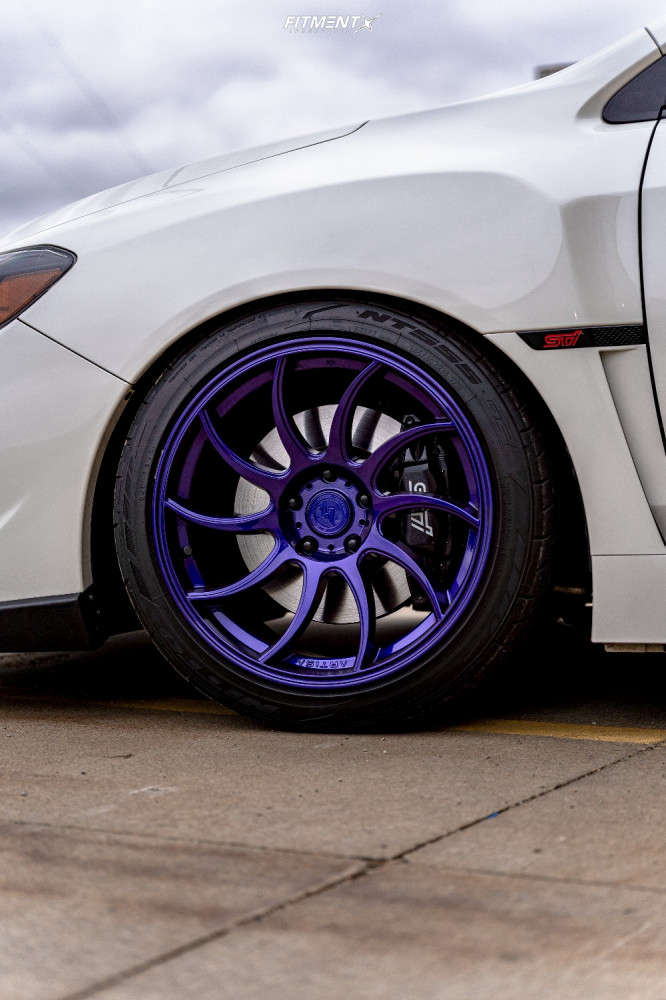 2017 Subaru WRX STI Base with 18x9.5 Anovia Night and Nitto 245x40 on ...