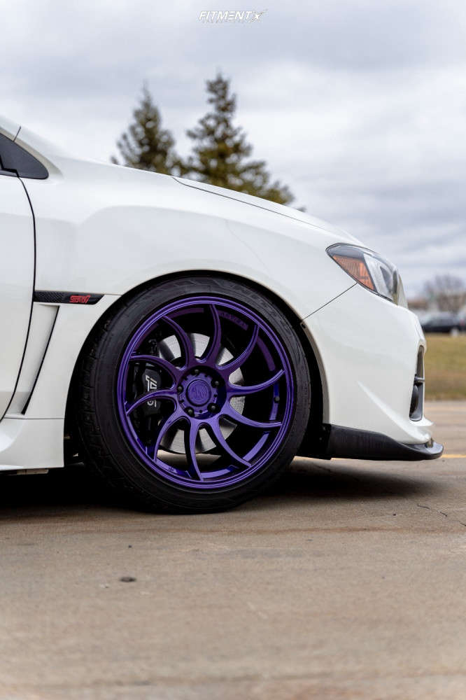 2017 Subaru WRX STI Base with 18x9.5 Anovia Night and Nitto 245x40 on ...