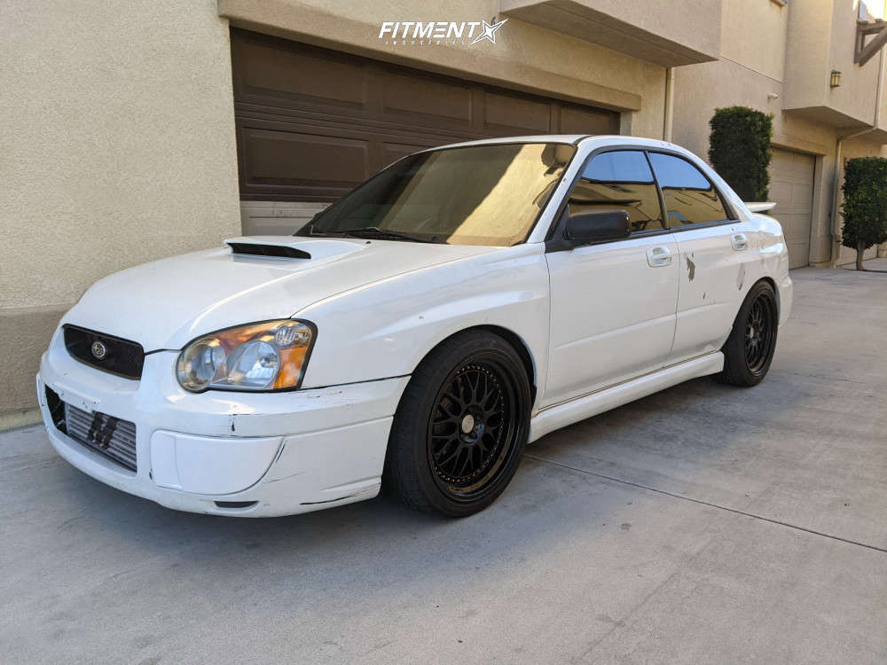 2005 Subaru Impreza WRX with 18x9.5 ESR Sr01 and Nankang 245x35 on Coilovers | 1413151 | Fitment ...