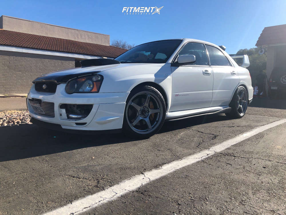 2005 Subaru WRX STI Base with 18x8.5 Enkei Ts-5 and Delinte 235x40 on ...