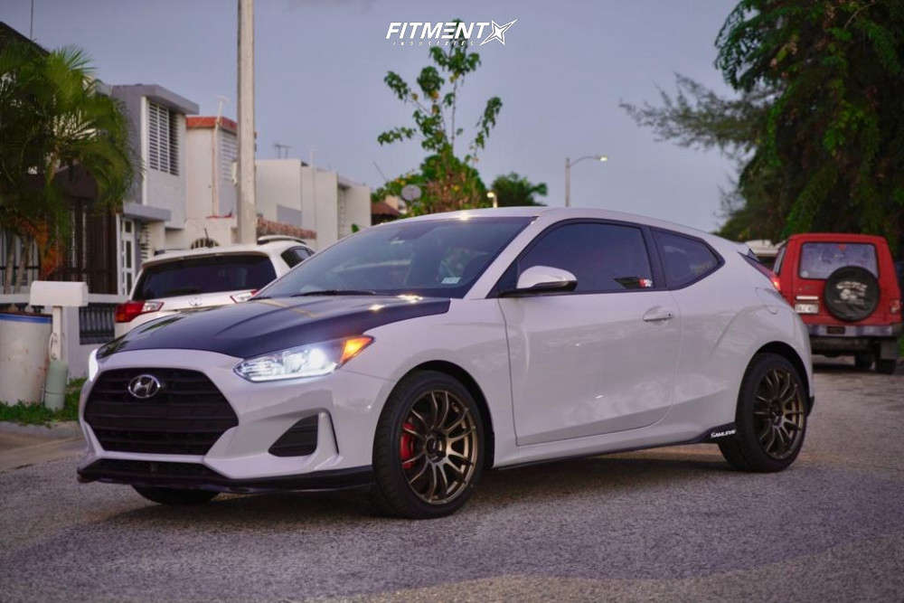 2020 Hyundai Veloster Base with 18x8 AVID1 AV20 and Nitto 225x40 on ...