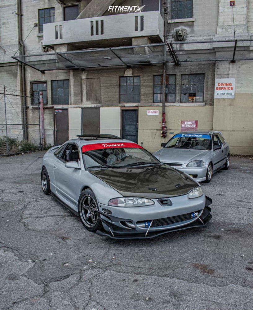 1996 Mitsubishi Eclipse GSX with 17x9 Volk 57cr and Federal 255x40 on ...