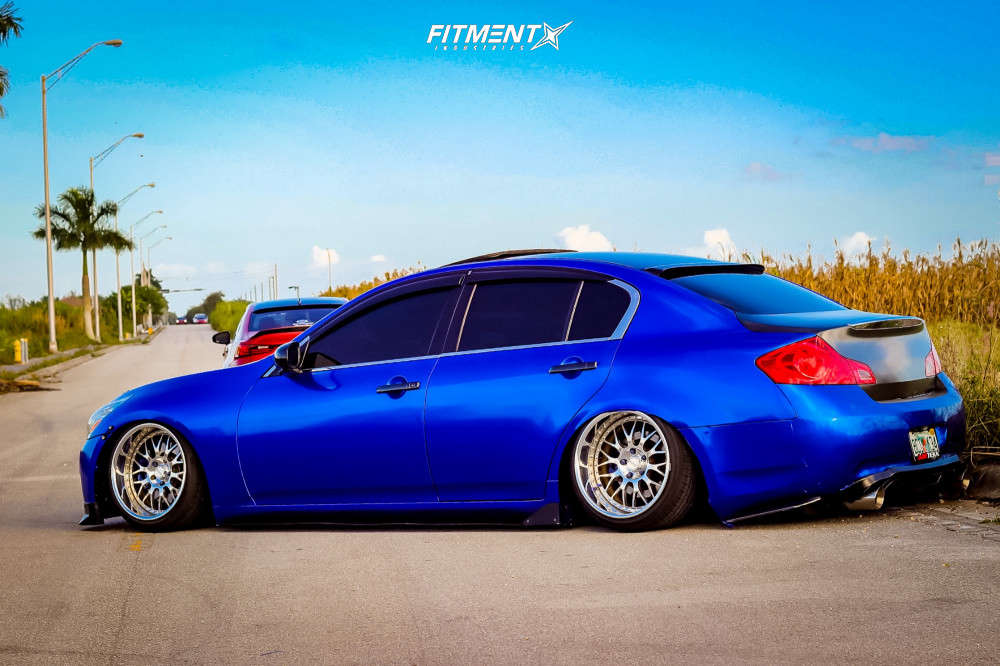 2007 INFINITI G35 X with 18x10.5 GMR GS-01 and Landsail 225x40 on Air ...